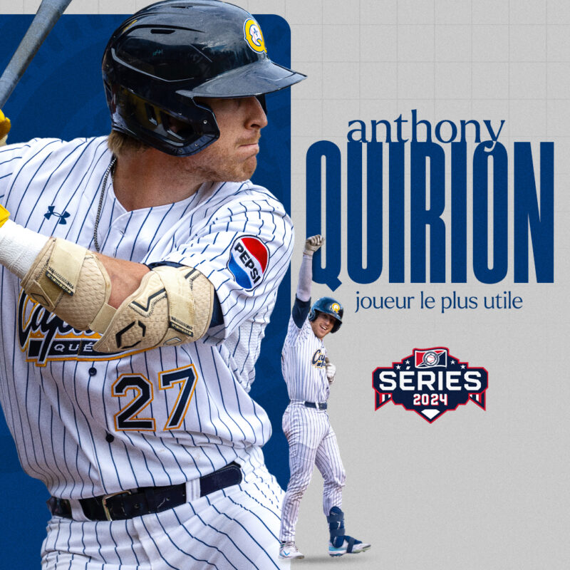 ANTHONY QUIRION PROCLAMÉ JOUEUR PAR EXCELLENCE DES CAPITALES DE QUÉBEC ...
